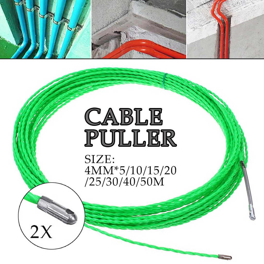 4mm Cable Push Puller Fiberglass Duct Rodder Fish Tape Electrical Wall ...