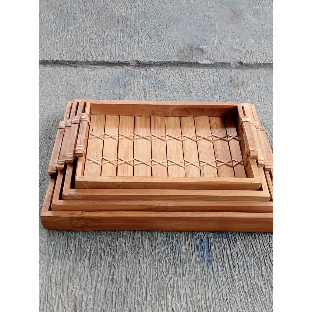 (A010) Japanese Bamboo Tray S,M,L,& XL Serving Tray | SERVING ...