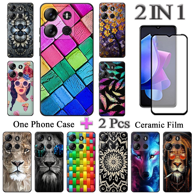 2 IN 1 Infinix Smart 7 Phone Case TPU Silicone Soft Cover With Curved ...