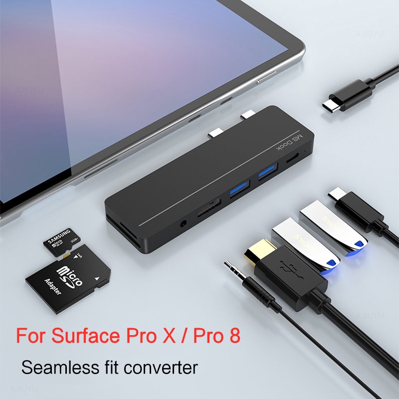 USB C HUB For Mirosoft Surface Pro 8 Pro X Pro8 ProX Adapter Dock Multi ...
