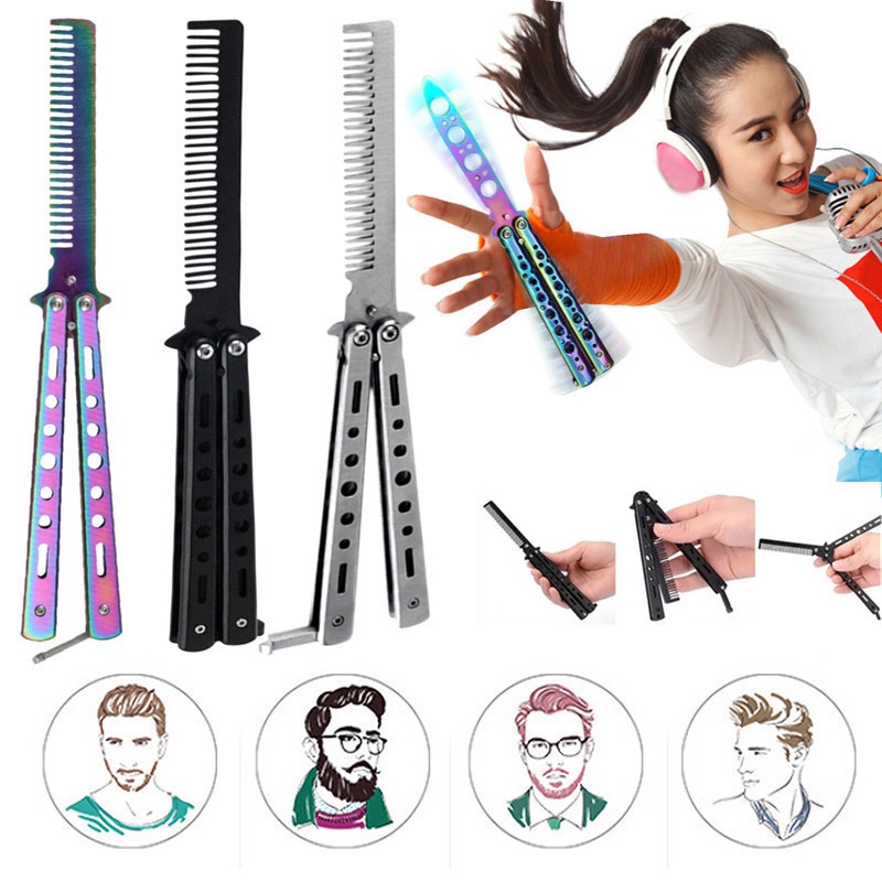 Fashion Stainless Butterfly Folding Comb Balicomb Comb Gift Hair Tools ...
