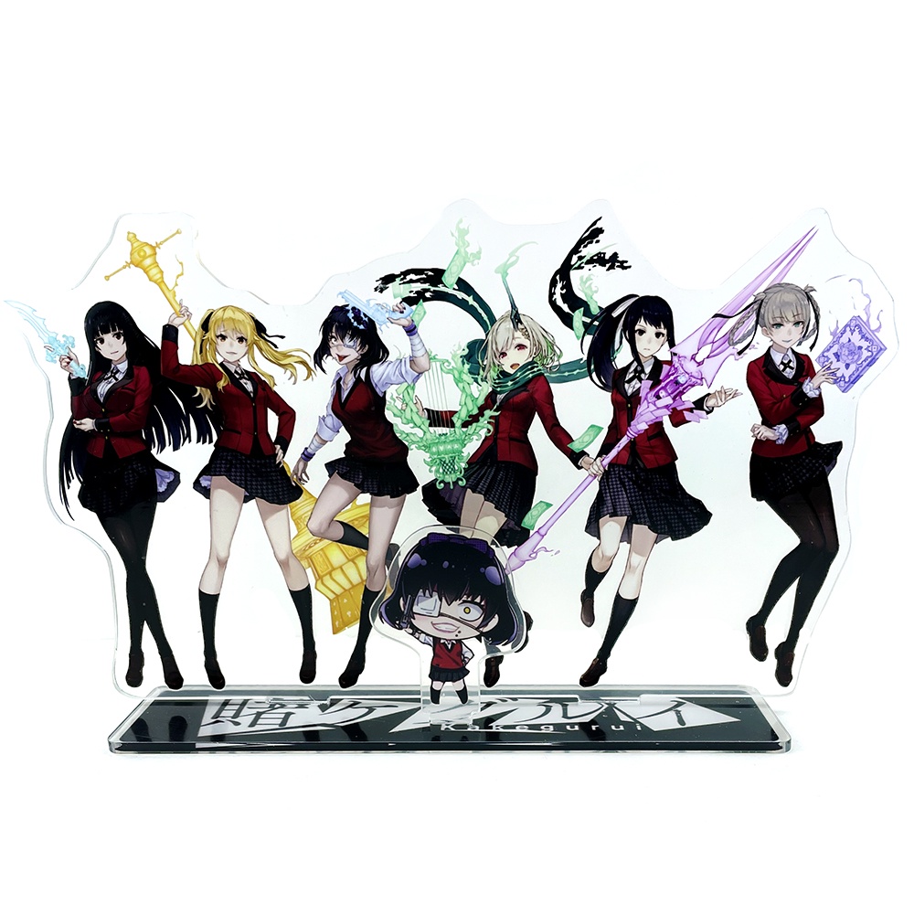 BIG SIZE Kakegurui group Yumeko Mary Midari Kirari Itsuki acrylic stand ...