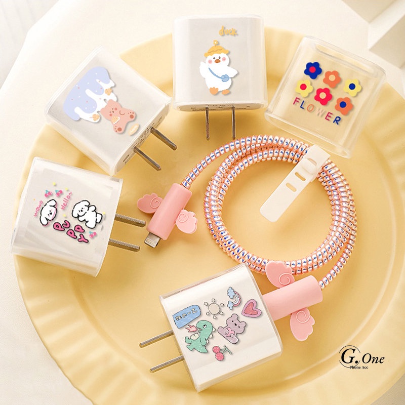 18W/20W Protective Cover Soft TPU Clear Charger Case Cute Cartoon ...
