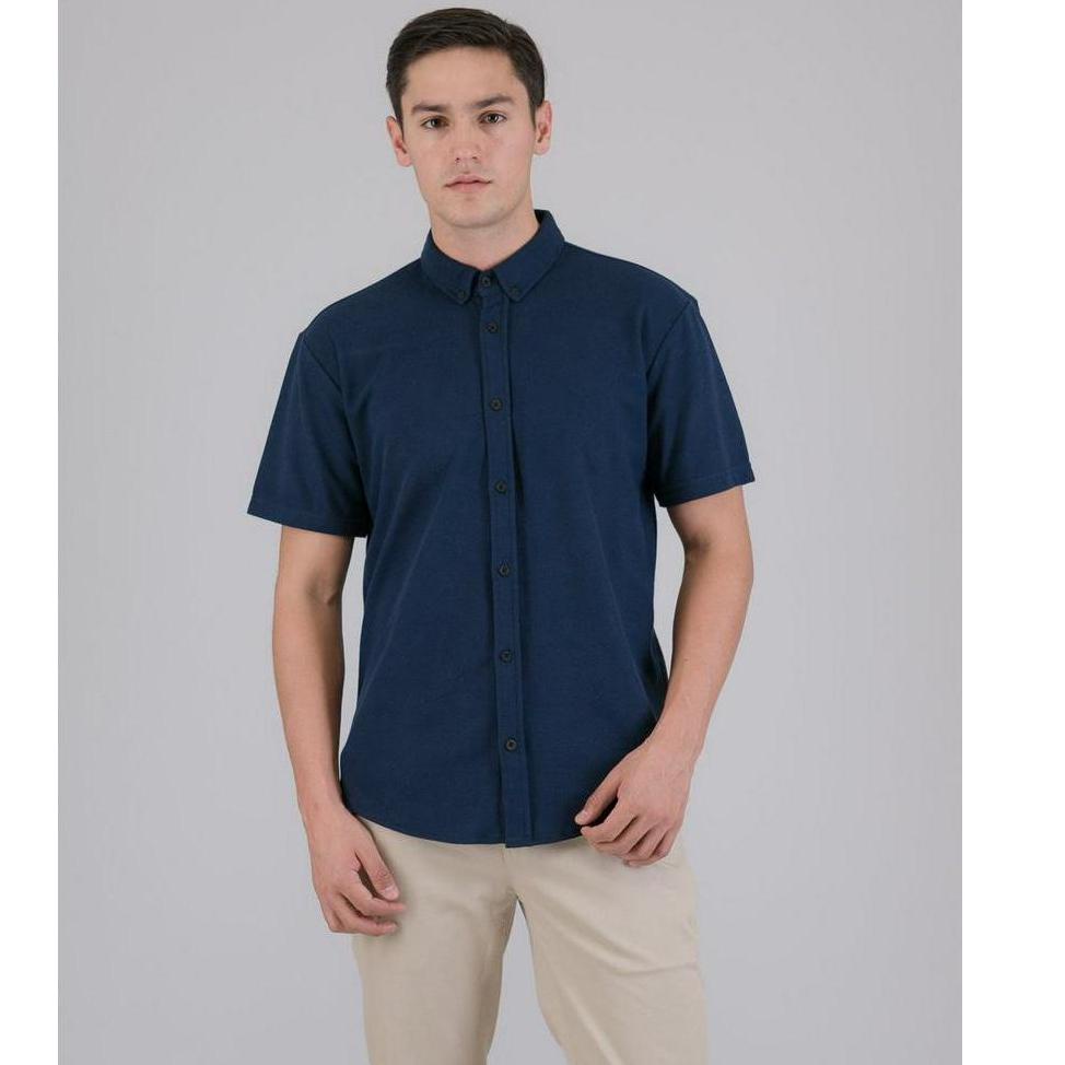 KEMEJA HAF - Shirt - Copiq V2 SS Navy | Shopee Philippines