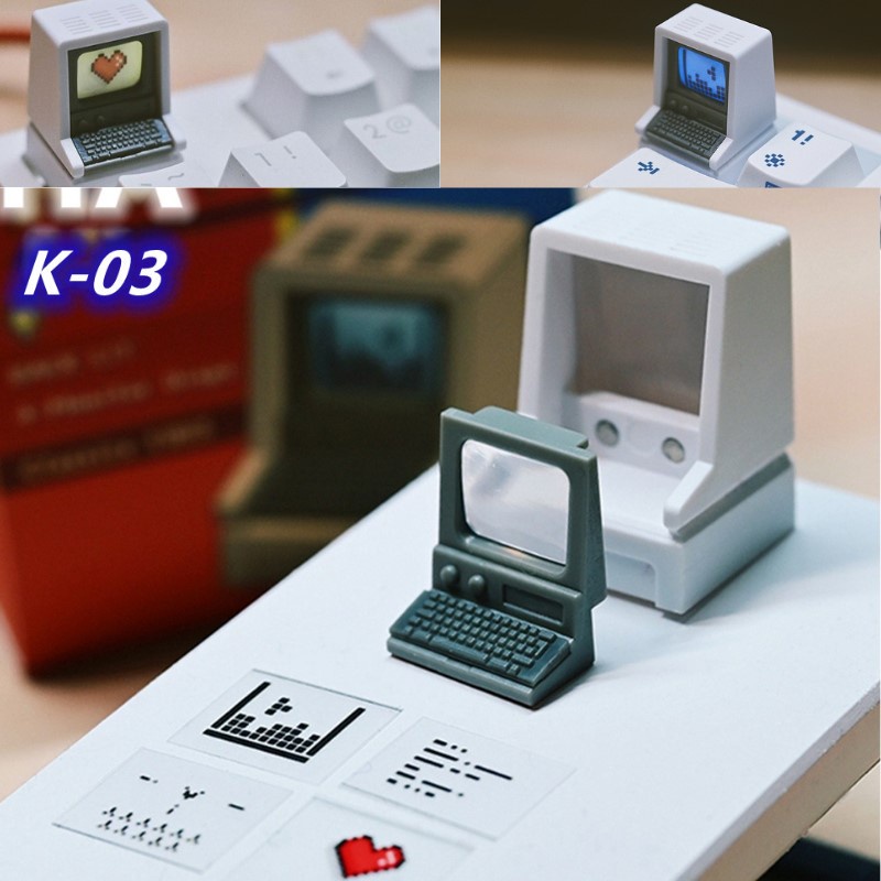 Retro IBM Keycap Classic Light Transmissive ABS Material Cute ...