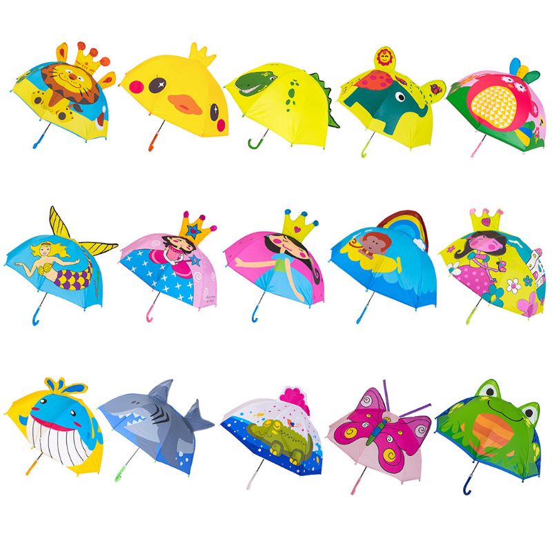 haha Animal Themed Umbrellas for Kids Shark for Butterfly Dinosaur ...