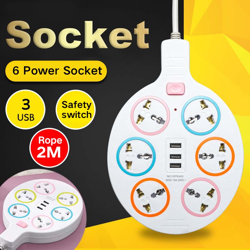 MultiFunction Socket Plug Power Strip Multiple Sockets Socket with ...