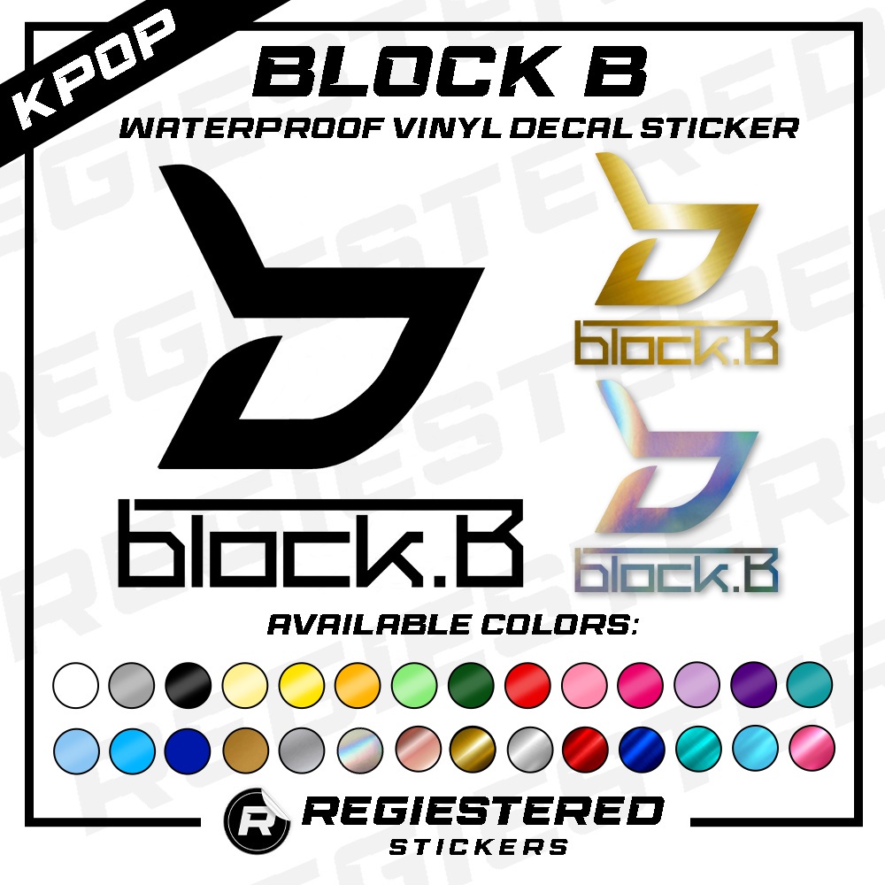 KPOP Block.B Logo Vinyl Decal Sticker Waterproof | Shopee Philippines