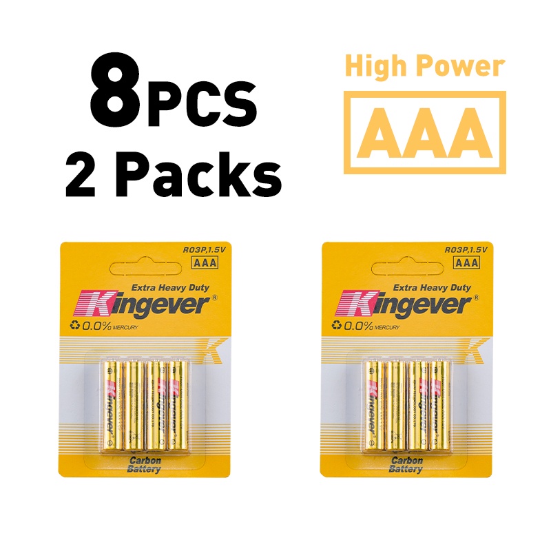 Kingever 100% Original AAA R03P High Power Extra Heavy Duty Battery ...