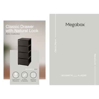Megabox MG 164-4 Layers Slim Drawer RT BOHO Series | Shopee Philippines