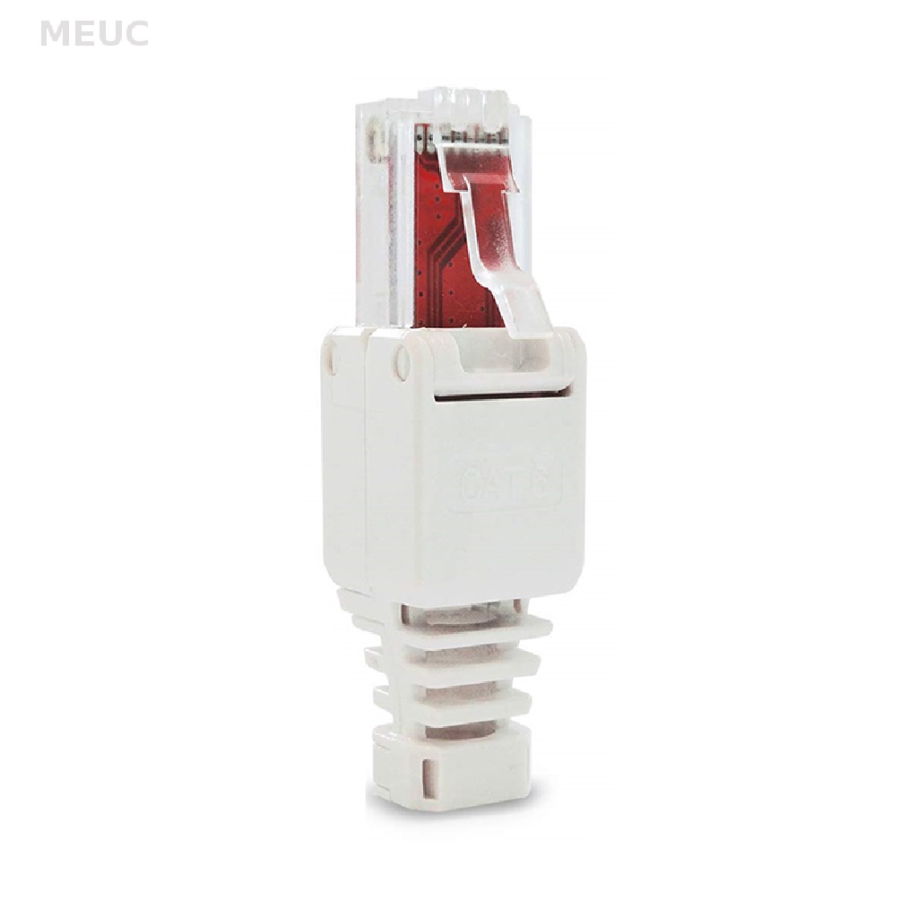 Meuctiffy White RJ45 Tool-less Connector No Crimp Connectors CCTV ...