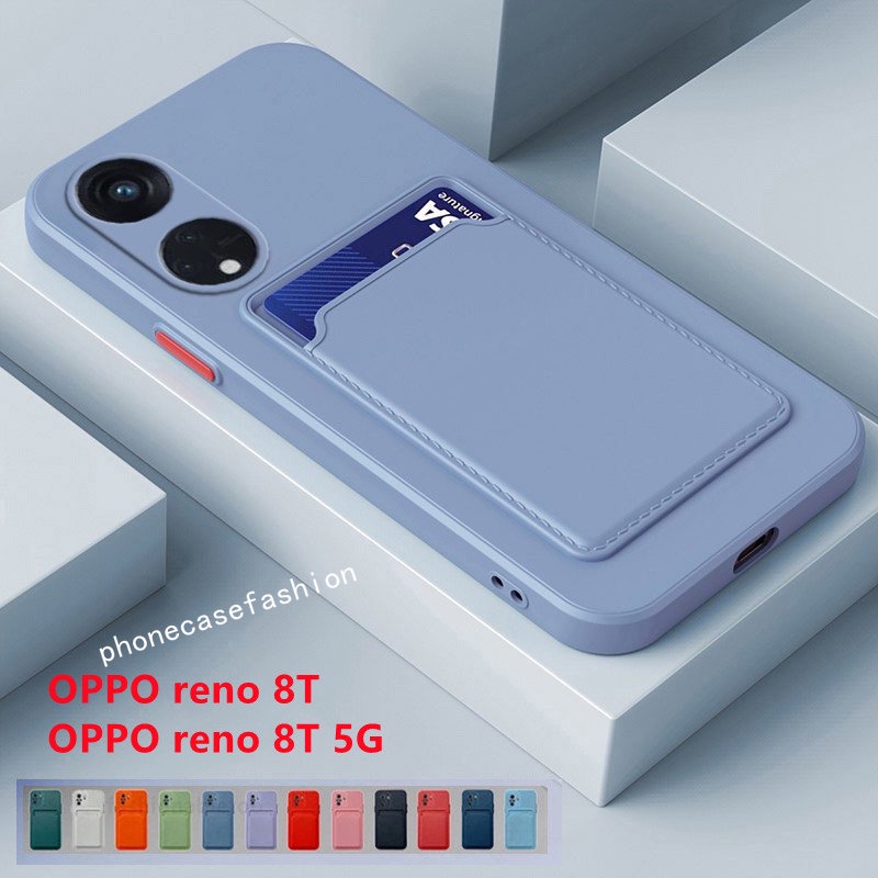 Phone Case For OPPO Reno 8T Reno8 T 4G 5G 2023 Casing Soft Silicone card solt Fashion Shockproof ...