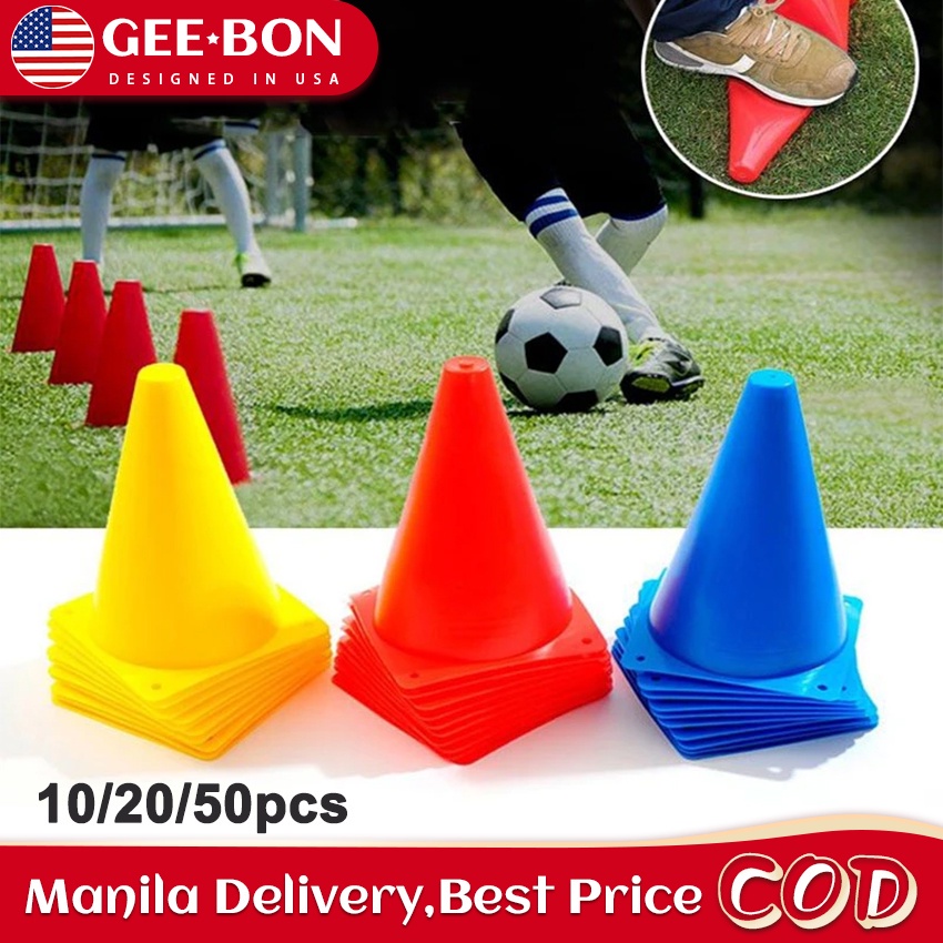 GEEBON Plastic Agility Cones Marker 18cm For Traffic Soccer Running ...