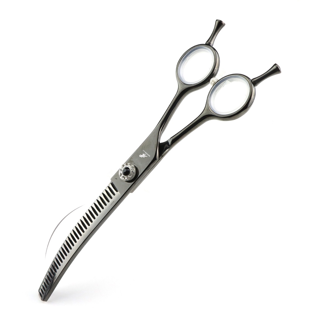 7.0-inch JP 440C Black Beauty Scissor Thinning Bending Scissor Pet Hair ...