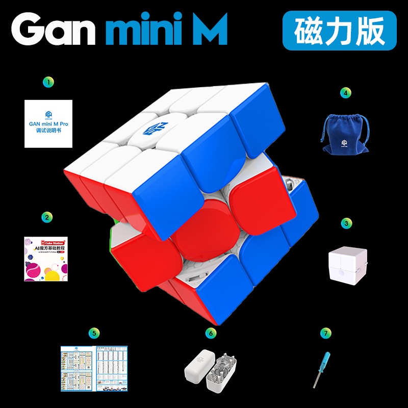 Gan Mini M Pro 3x3 Magnetic Magic Speed Cube Professional GAN 11 Mini ...