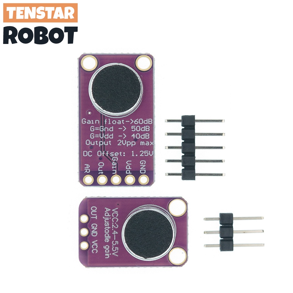 MAX9814 Microphone AGC Amplifier Board Sound sensor Module Auto Gain ...