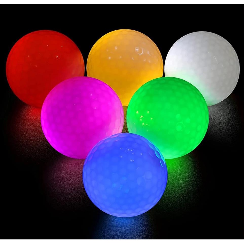 6 Pieces Glow In Dark LED Light Up Golf Ball Official Size Tournament ...