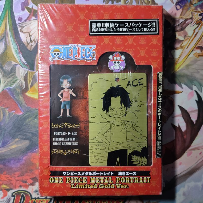 BANDAI One Piece - Ace Metal Portrait Limited Gold Version | Shopee ...