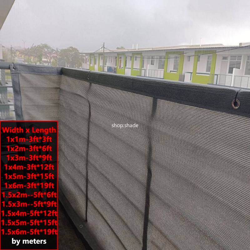 Grey Color Shades Net Balcony Gate Privacy Fence Summer Awning Shade ...