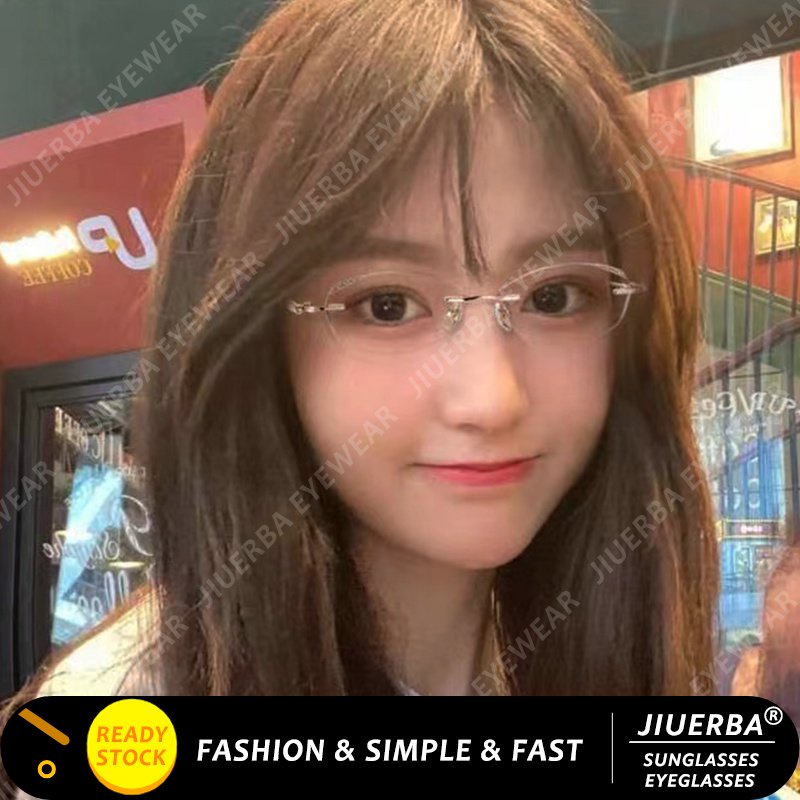 Jiuerba Korean Fashion Small Frame Metal Reading Eyeglasses New Fashion Fine Glitter Starlight