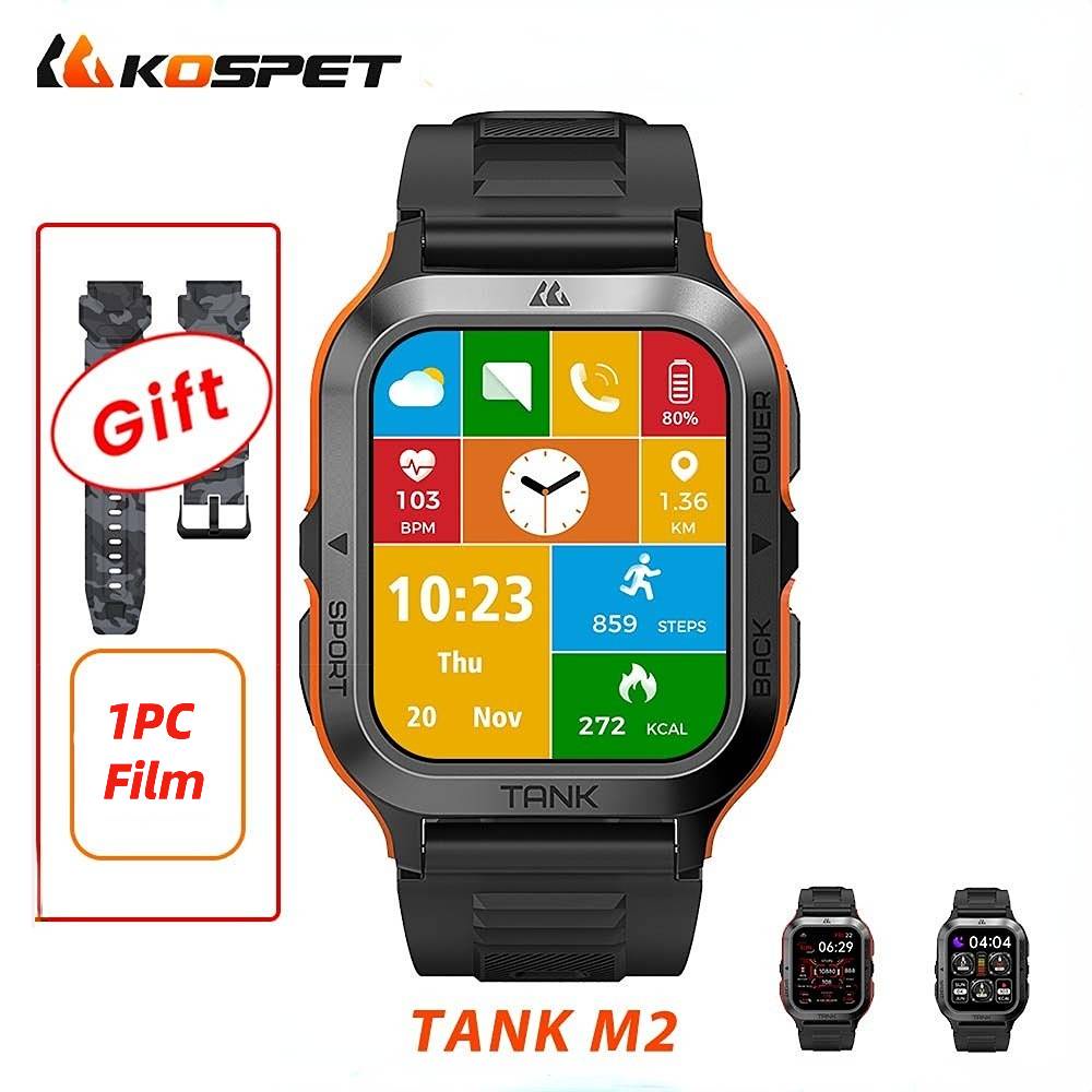KOSPET TANK M2 Ultra Smart Watch Men / Women IP69 5ATM Military ...