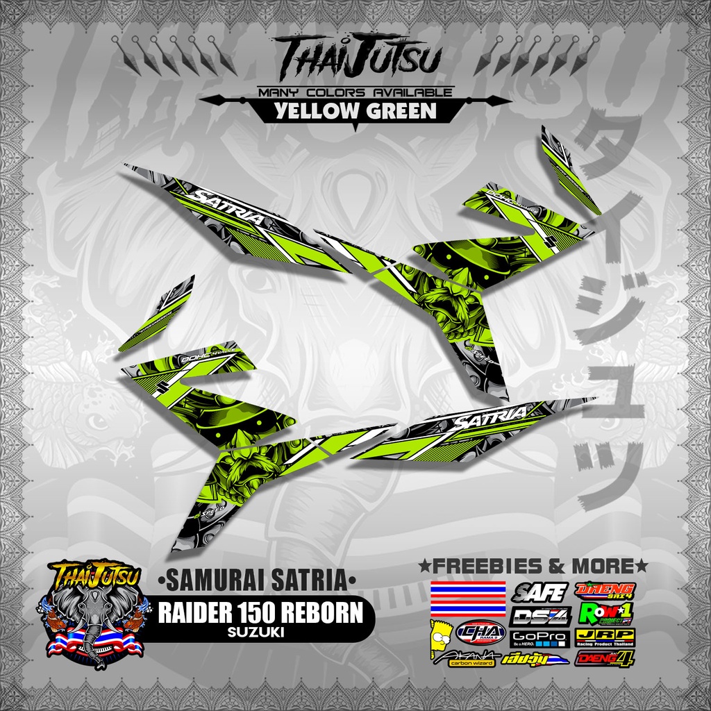 SUZUKI RAIDER 150 REBORN DECALS ( SAMURAI SATRIA )【ThaijutsuStickers ...