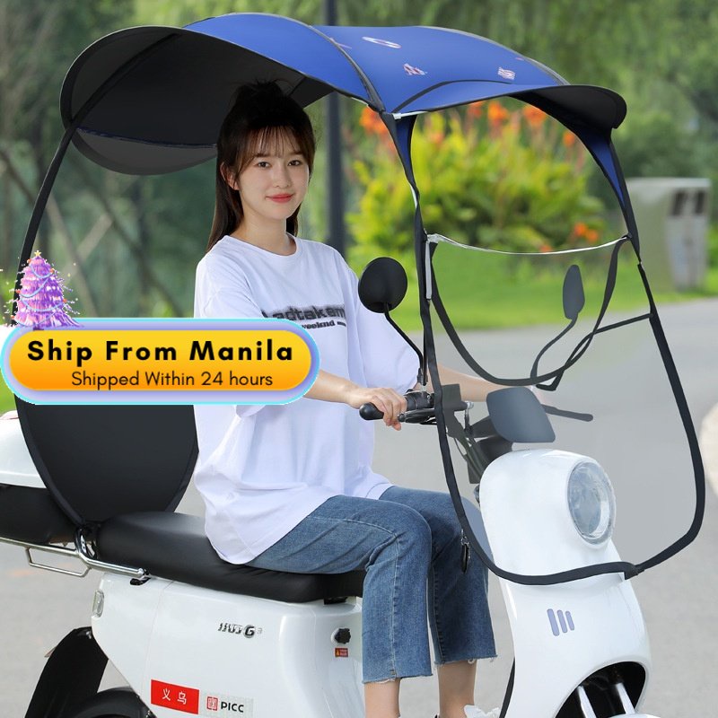 Electric Car Canopy Ebike Motorcycle Awning Rainproof Windproof Cover ...