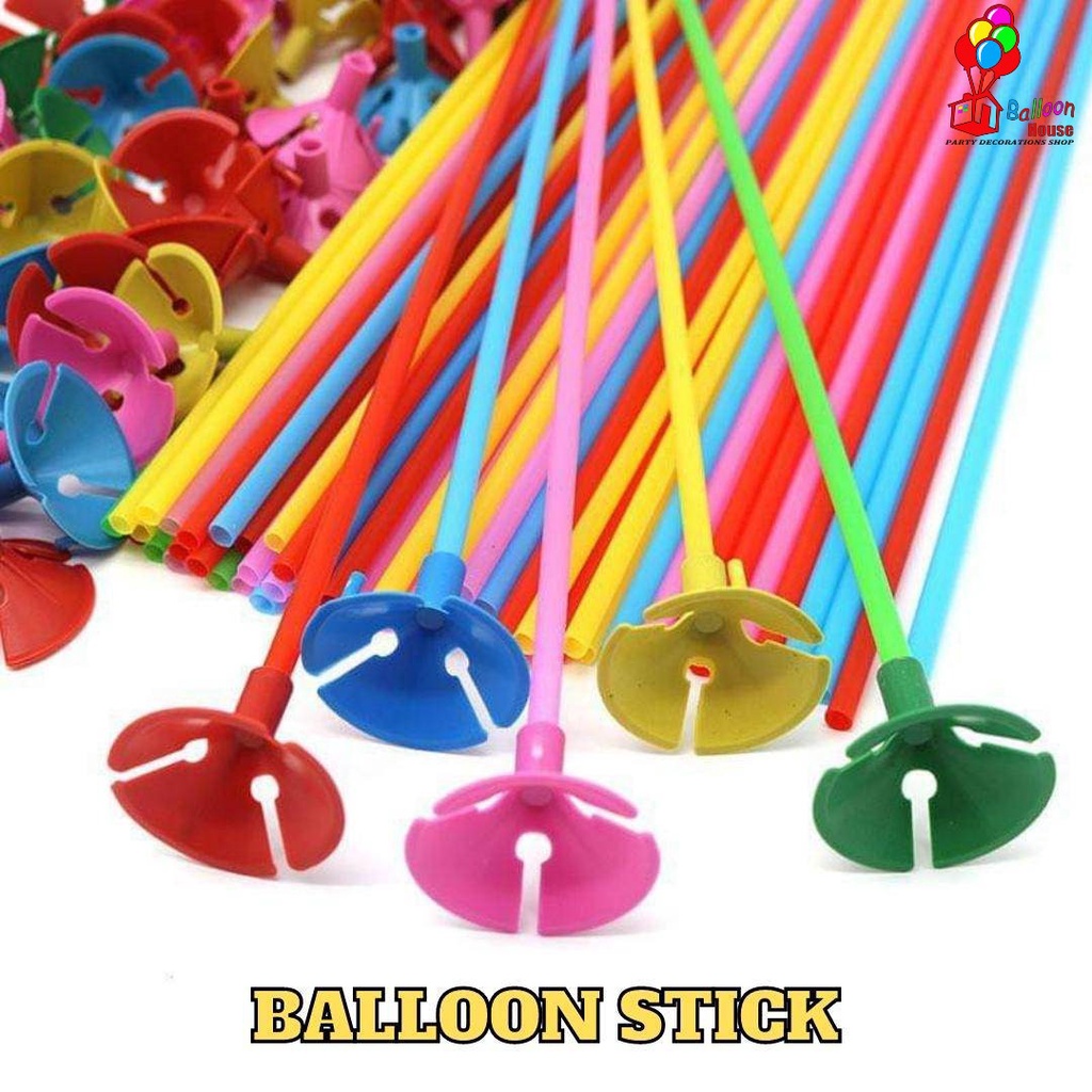 Balloon House 10PCS Balloon Stick for Balloons Pole Stick Plastic Rods ...