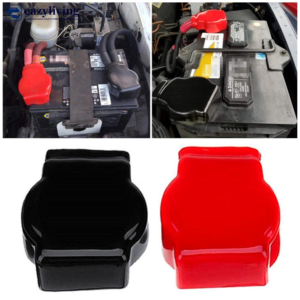 EAZYLIVING 2Pcs Universal Car Battery Terminal Covers Positive Negative ...