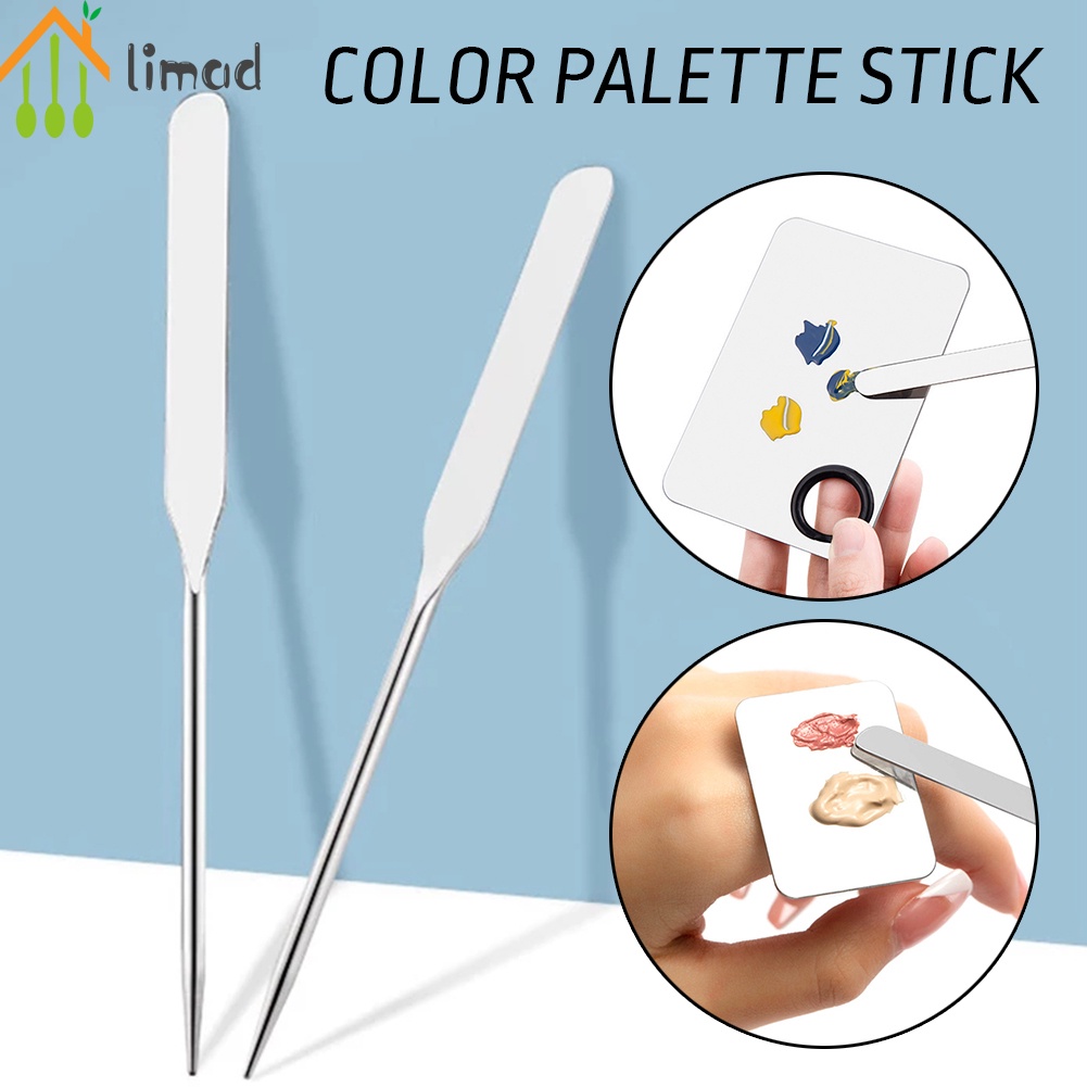 Stainless Steel Makeup Spatula Mixing Stick Metal Makeup Nail Art ...