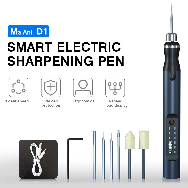 MaAnt D1 Speed Adjustable Engraver Electric Grinding Pen Small Grinding Machine Mini Tool Set ...