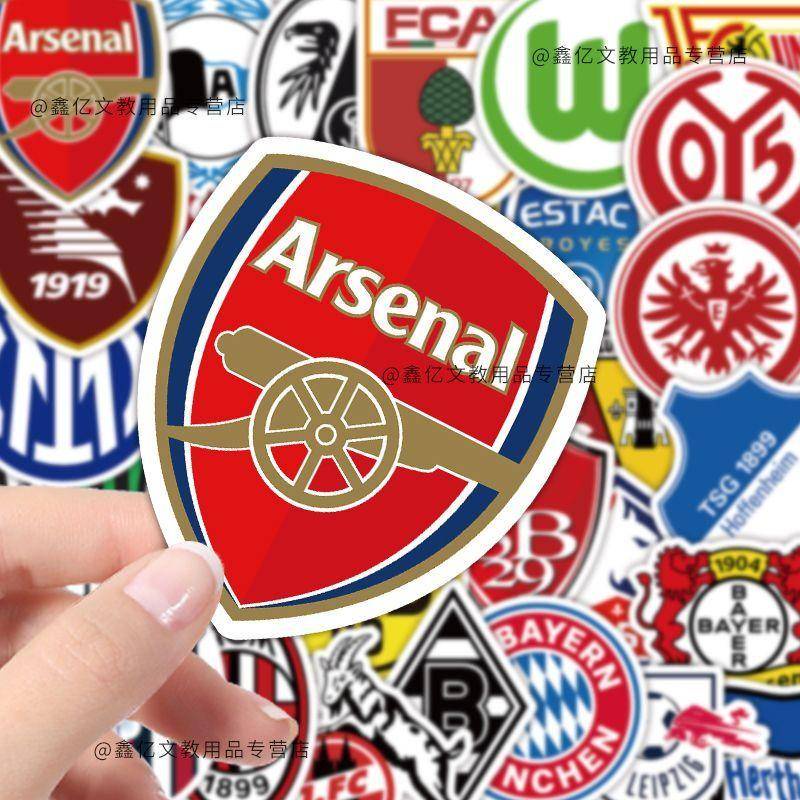 100 football club team logo stickers Liverpool Barcelona Real Madrid ...