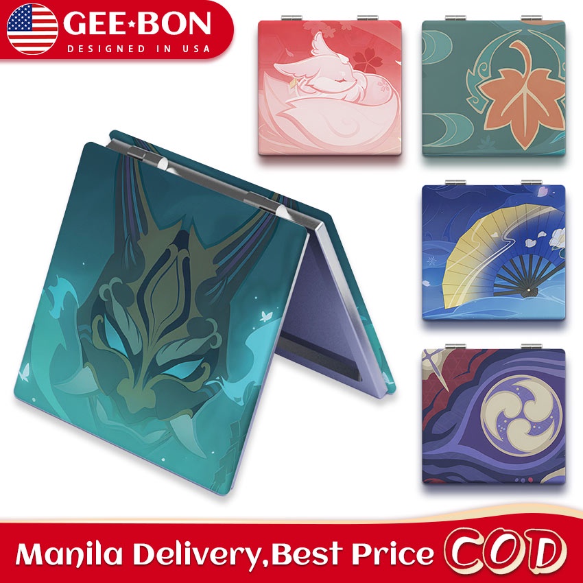 GEEBON Foldable Makeup Mirror Genshin Impact Game Xiao Raiden Shogun ...