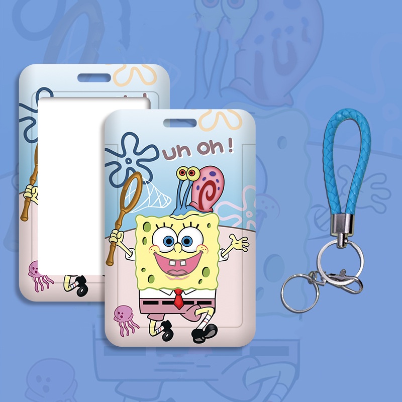 Spongebob cartoon business card box card lanyard badge ID card holder ...