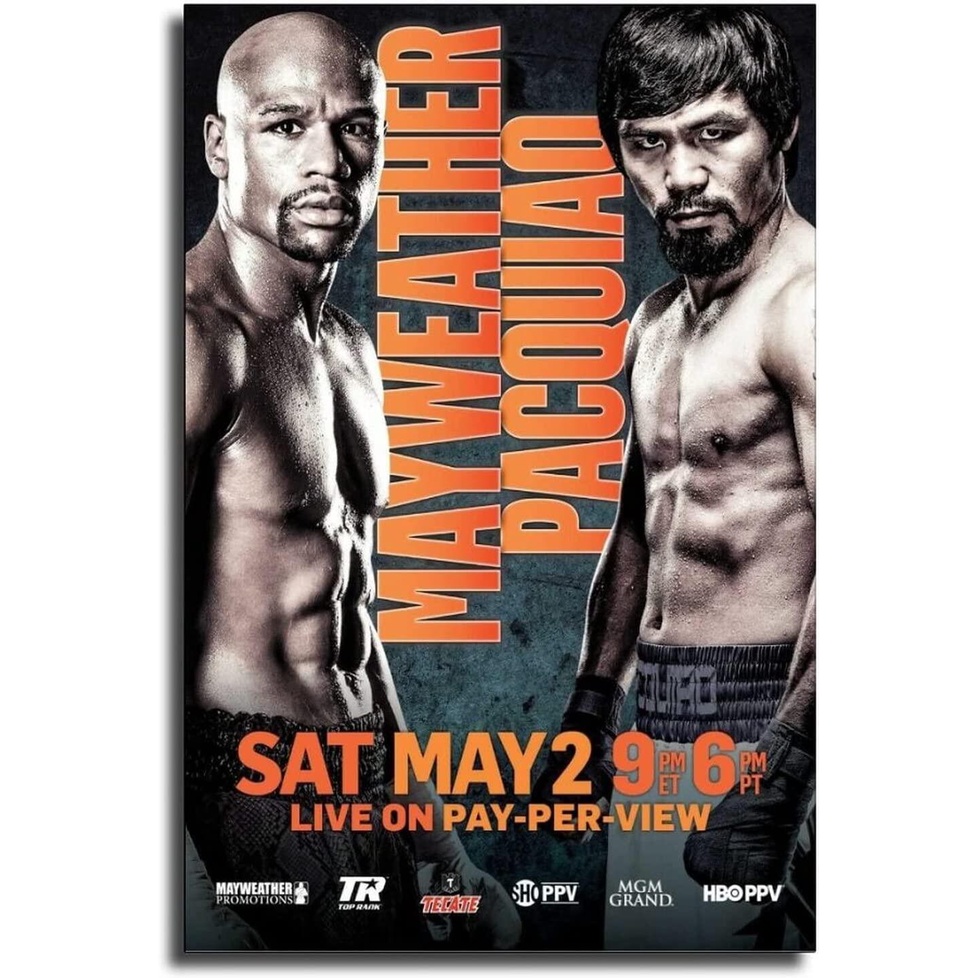 Floyd Mayweather Vs Manny Pacquiao Boxing Canvas Art Poster and Wall ...