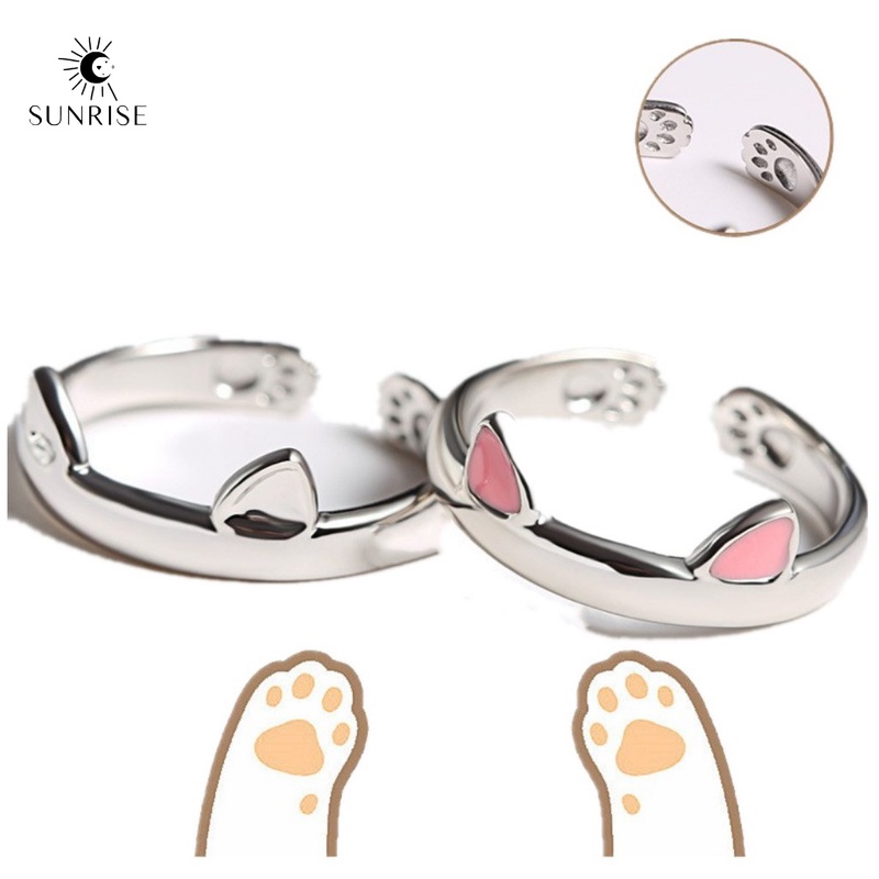 Cute Enamel Cat Ring Design ring For Women Girls Best Gift | Shopee ...
