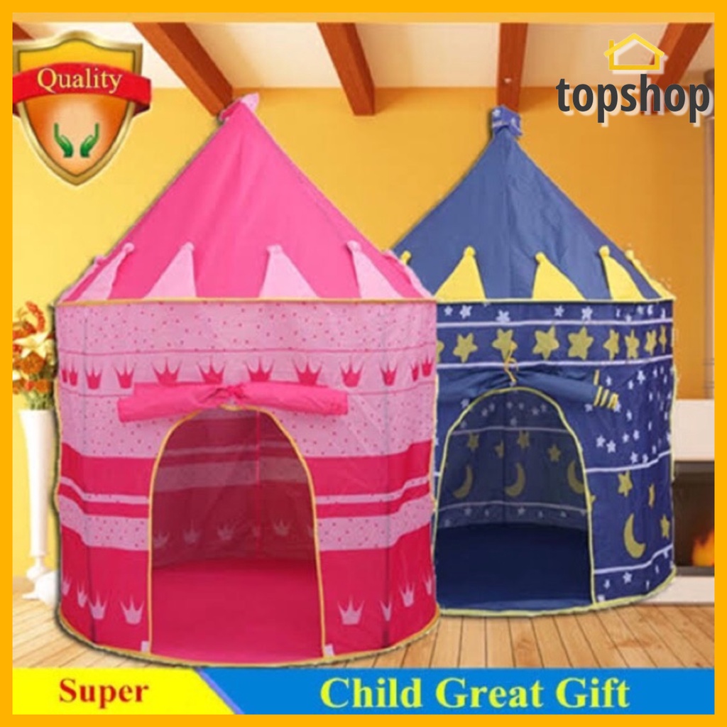 TOPSHOP Kids Play Castle Tent Portable Foldable Children Tent Play ...