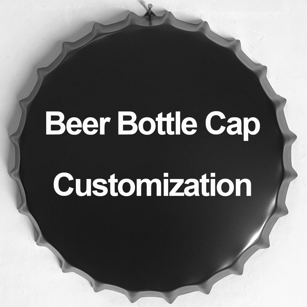 Beer Bottle Cap Customization Vintage Metal Tin Signs Cafe Bar ...