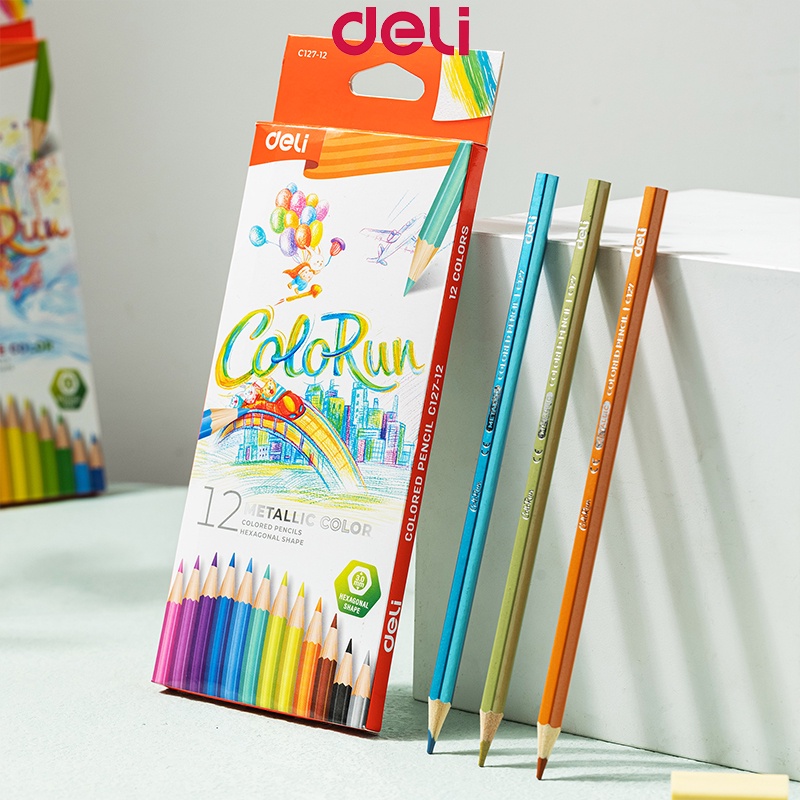 Deli Color Pencil Colored Pencil 12 Coloring Art Pencil Set 12 Pcs ...