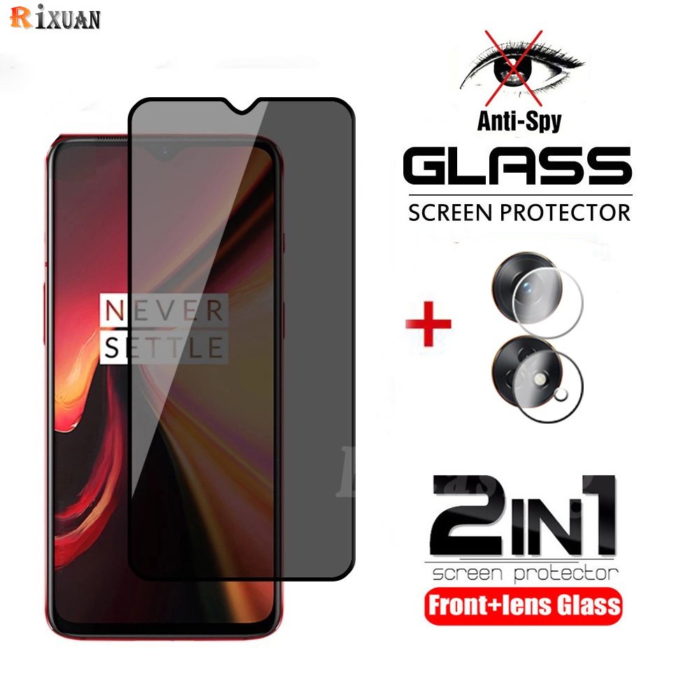 2 in 1 Anti-Spy Tempered Glass Film for Realme 10 C35 C33 C31 C30 C21Y ...