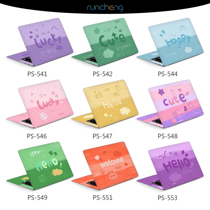 2PCS Laptop Sticker Vinyl computer decal without glue mark 11/12/13/14 ...