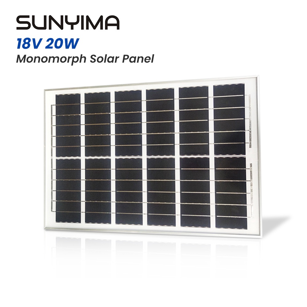 SUNYIMA 18V 20W Solar Panel Single Crystal Solar Photovoltaic Panel 20W ...
