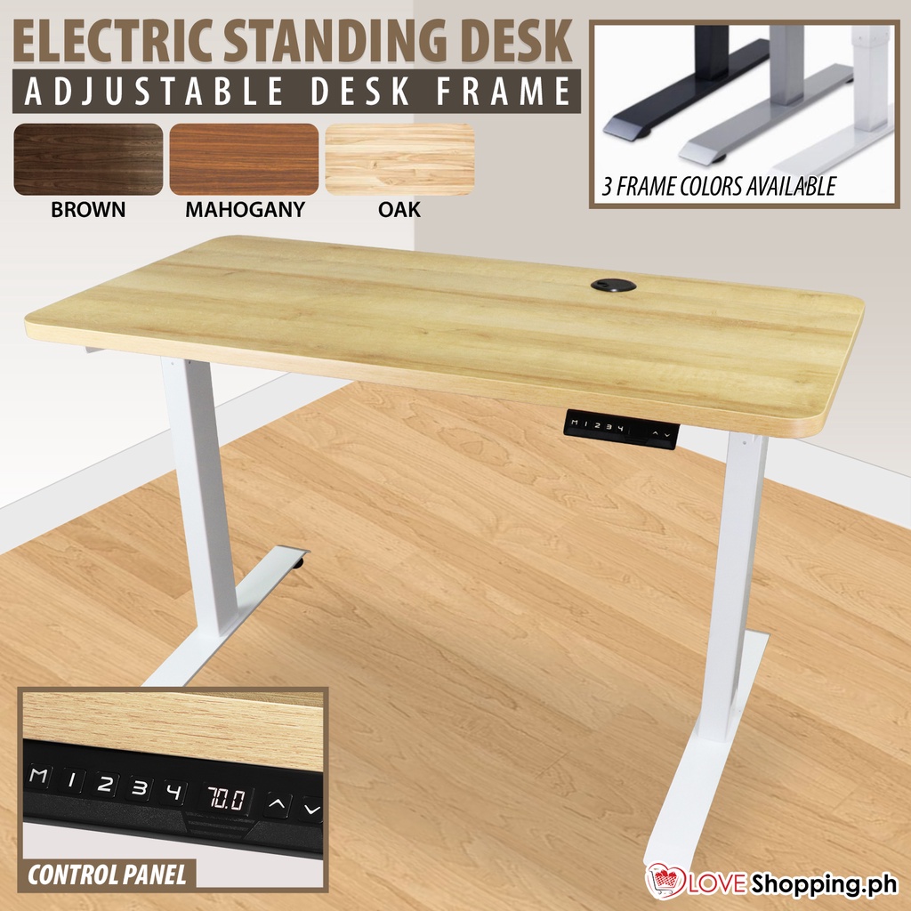 [140cm*70cm] Electric Standing Desk Table Adjustable Frame Executive ...