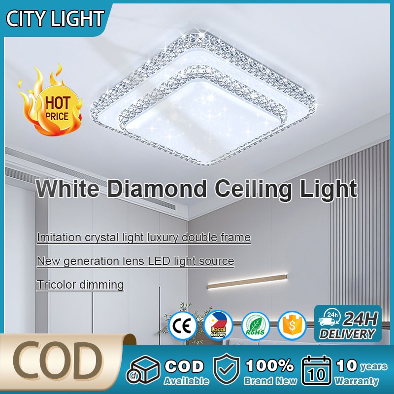 【5 Year Warranty】Tri-Color Ceiling Light Square/Round New Generation ...