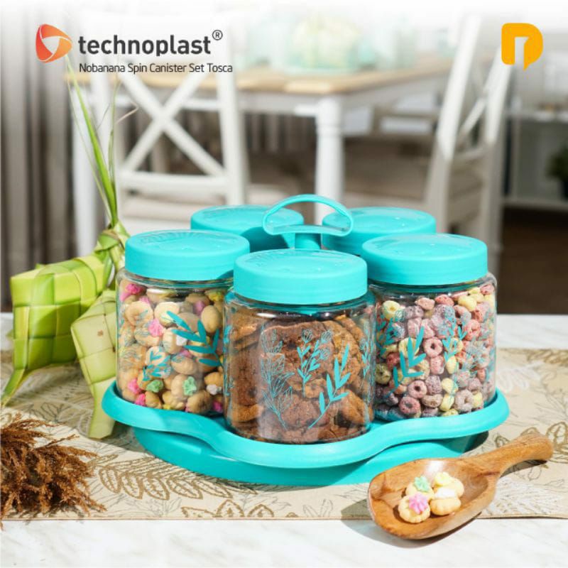 Swivel Jar Spin Canister Set Plastic Jar Lebaran Jar | Shopee Philippines