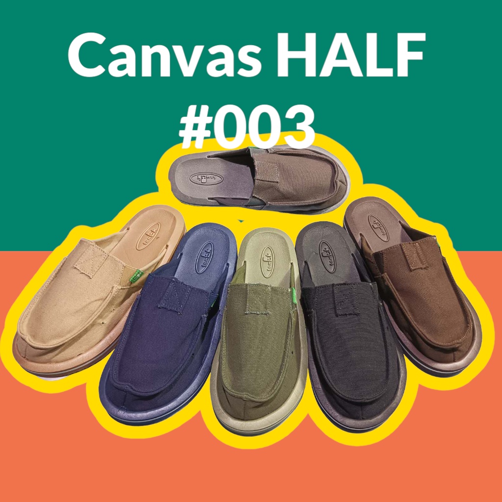 003 SANUK CANVAS HALF SHOES PLAIN SANDAL SLIDES FOR Men's | Shopee ...