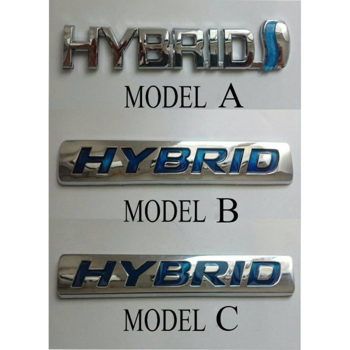 Hybrid Writing Car Logo Emblem | Shopee Philippines