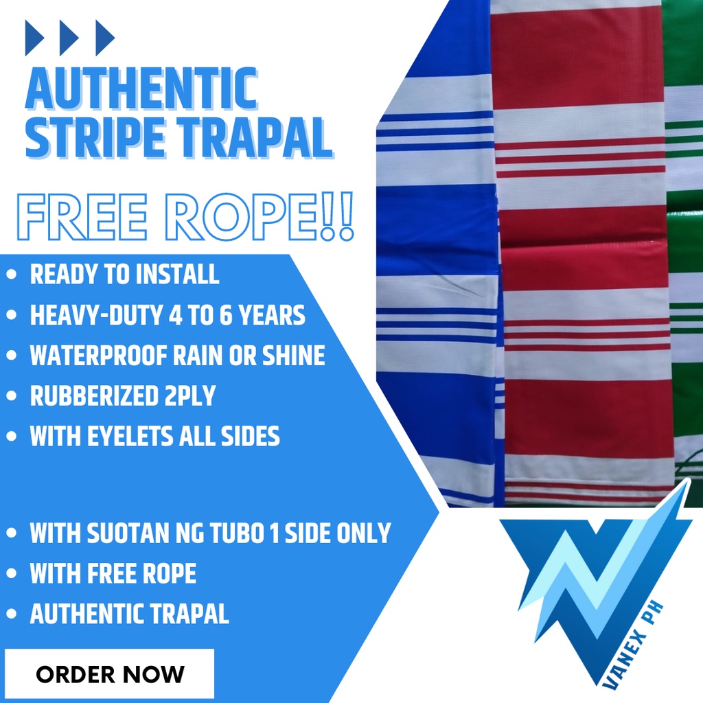 Authentic Stripes Trapal Lona Tarpaulin Stripe Protection Cover Sheet ...