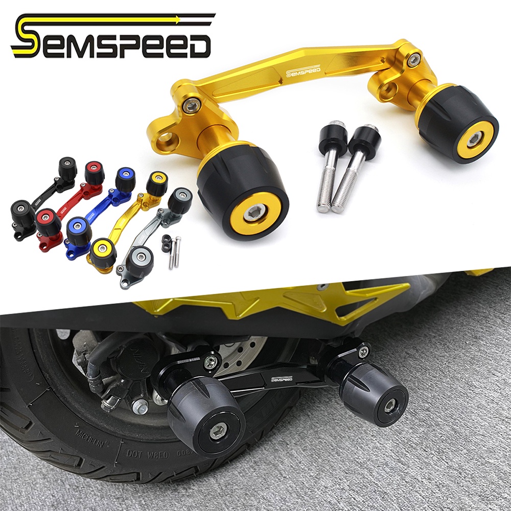 【SEMSPEED】For Honda PCX 160 ADV150 ADV160 High Quality Aluminum Slider with Axle Cap Muffler ...