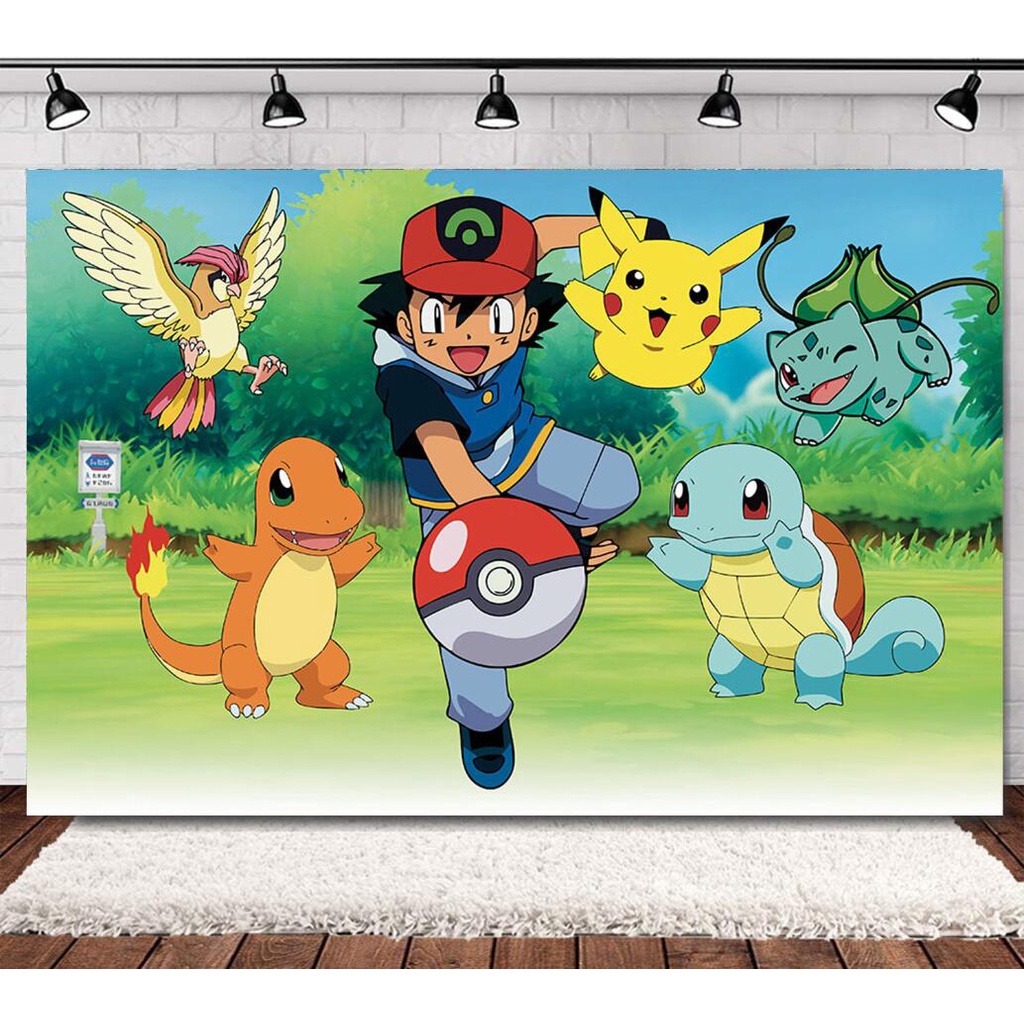 Pokemon Pikachu Theme Background for Children's Birthday Theme ...